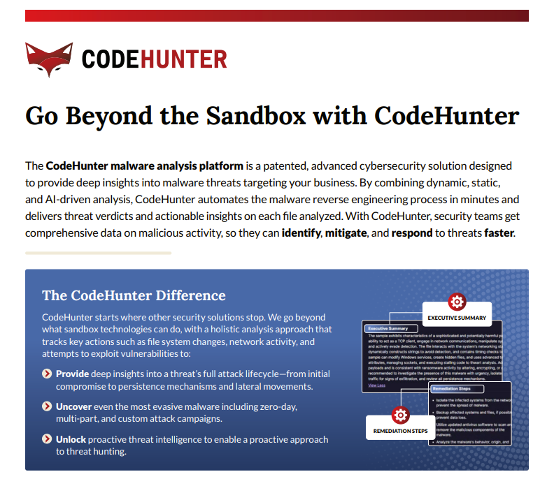 CodeHunter Malware Resources